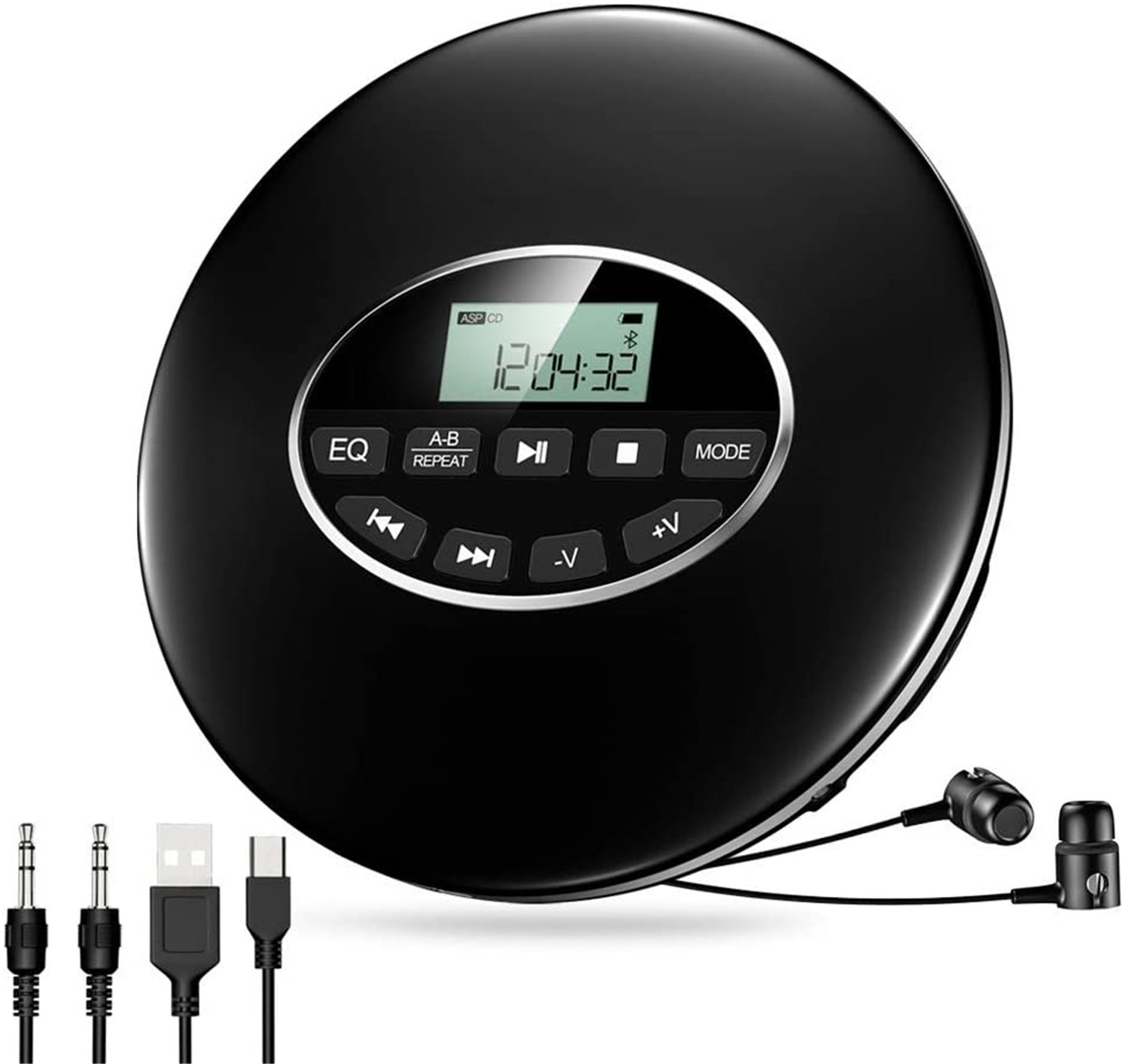 Upgraded Bluetooth CD Player Portable CD Music Player Small Compact