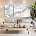 Abstract Marble Canvas Wall Art 3 Panels, Minimalist Art Back Texture ...