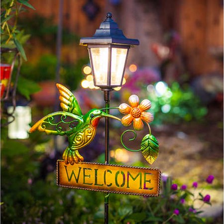 Crosslight Solar Hummingbird Garden Stake Welcome Sign | Walmart Canada
