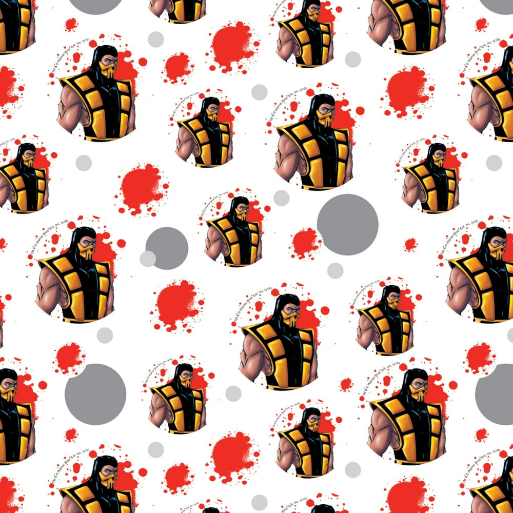 Mortal Kombat Klassic Scorpion Character Premium Gift Wrap Wrapping ...