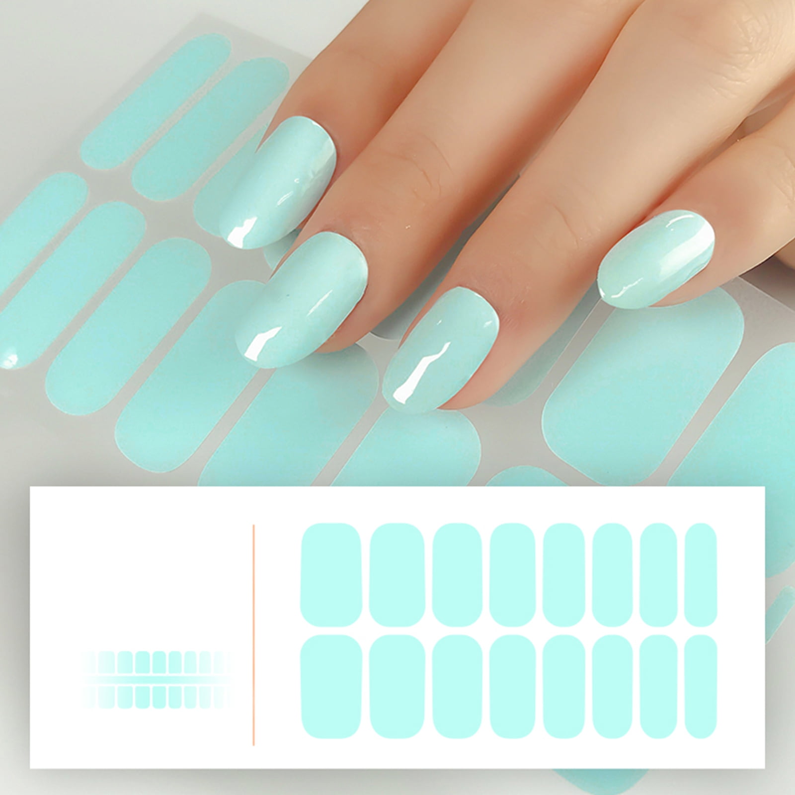 XINYTEC Nail Polish Strips Semi Cured Solid Color Gel Nail Polish ...