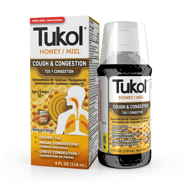 Tukol X-Pecto Honey Cold Syrup Multi Symptom over-the-counter Medicine ...