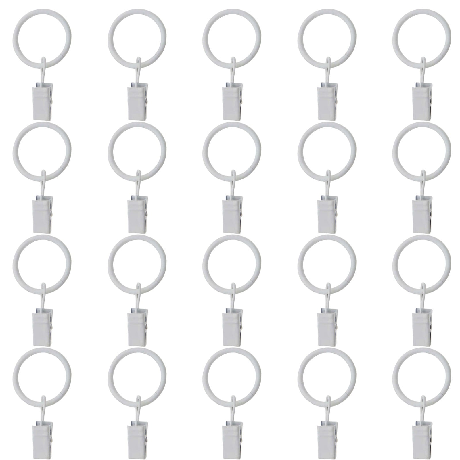 Curtain Clip 3.0*25 Inner Diameter Paint White 20Pc - Metal Curtain ...