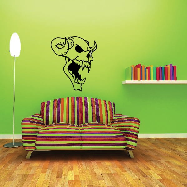 Evil Demon Skull Decal - 36 Inches - Walmart.com