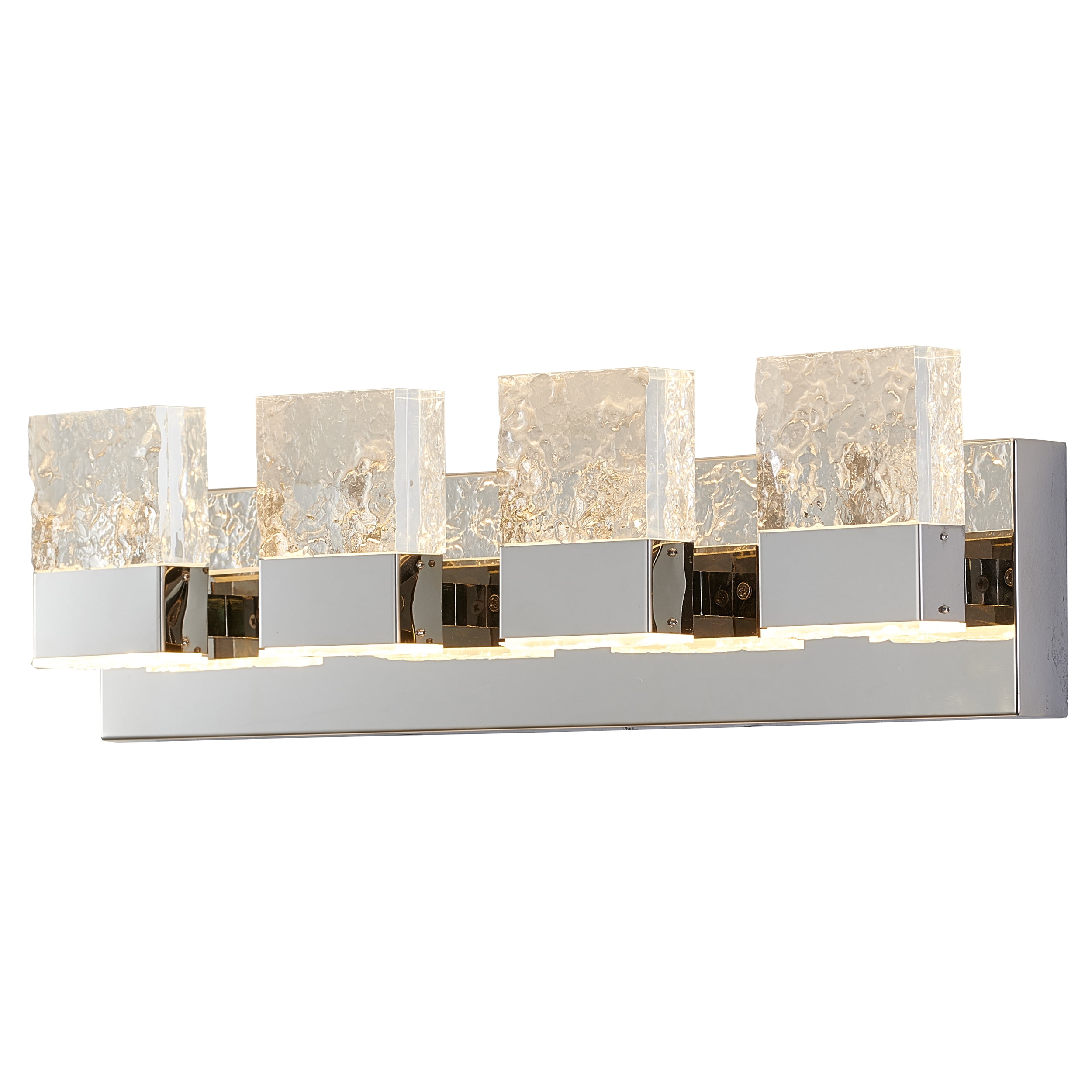 Dyconn Faucet Regal Vanity Light w/ 4 Clear Acrylic Ice Block Design ...