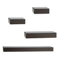 Melannco Chunky Ledges Shelves, Set of 4, Espresso - Walmart.com