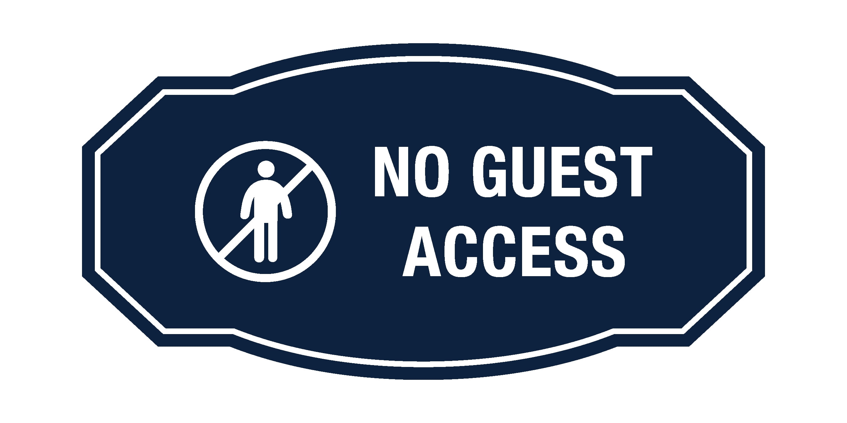 Signs ByLITA Victorian No Guest Access Stick Man Graphic Business Sign ...