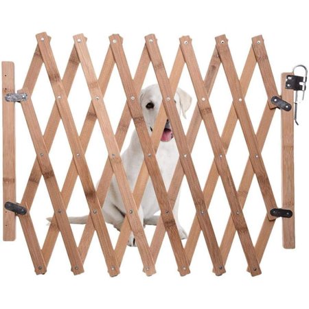New Door Grille Dog Stretching barrier Wooden Retractable guardrail ...