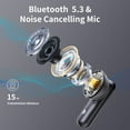VEATOOL Bluetooth 5.3 Earbuds, Noise Reduction ANC/ENC-28dB, 25H ...