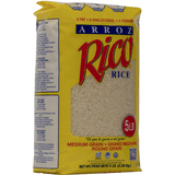 Rico Medium Grain White Rice, 5 lbs - Zero Fat, Zero Cholesterol ...