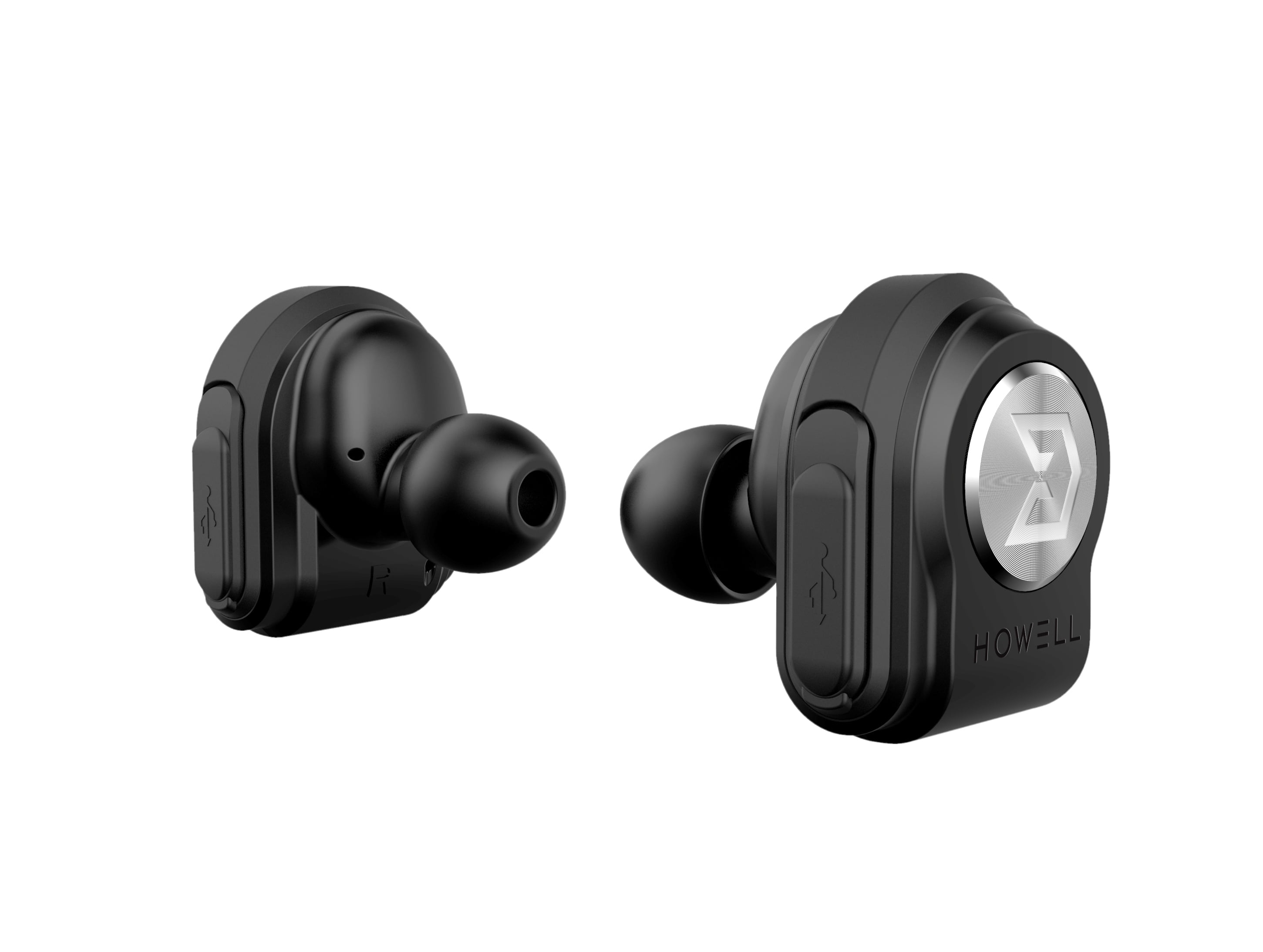 Howell Pure Wireless Bluetooth Earbuds with Secure Fit, Built-in ...