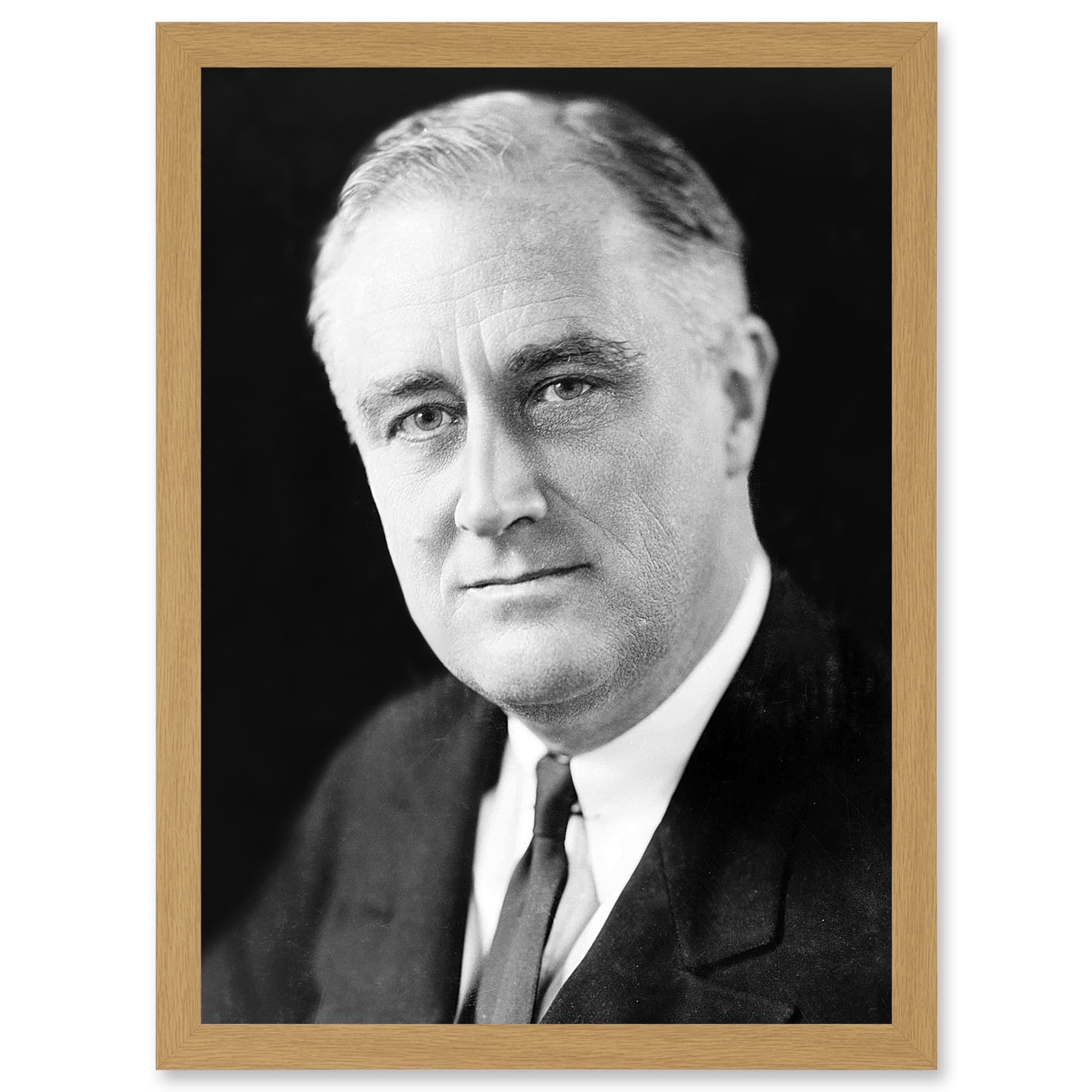 Portrait President FDR Franklin Roosevelt USA Photo Artwork Framed Wall ...