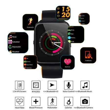 Z40 Bluetooth Smart Watch Blood Pressure Monitor Heart Rate Smartwatch ...