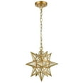 Claxy 12" Gold Star Pendant Light with Seeded Glass Shade - Walmart.com