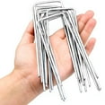 Tripumer 100 Pack 6-Inch Galvanized Landscape Nails, U-Shaped ...