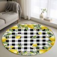 3.3ft Round Rug Lemon Farmhouse Area Rugs for Living Room Bedroom ...
