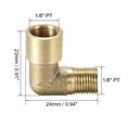 Brass Pipe Fitting,90 Degree Elbow,1/8 PT Male x 1/8 PT Female 5pcs - Walmart.com
