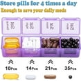 Extra Large Weekly Pill Box Organiser, XL Pill Box 7 Day 4 Times a Day, Am Pm - Walmart.com