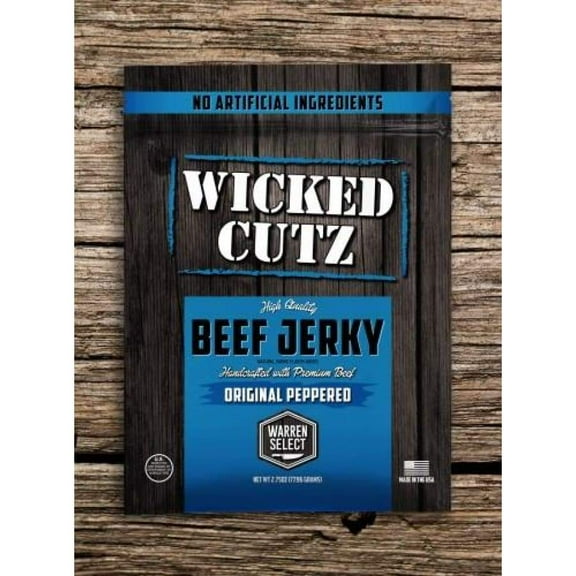 Wicked Cutz Premium Beef Jerky Sticks, Protein-Rich, 6-Flavor Variety ...