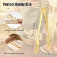 6-piece set of golden service tongs, 9-inch durable metal food tongs ...