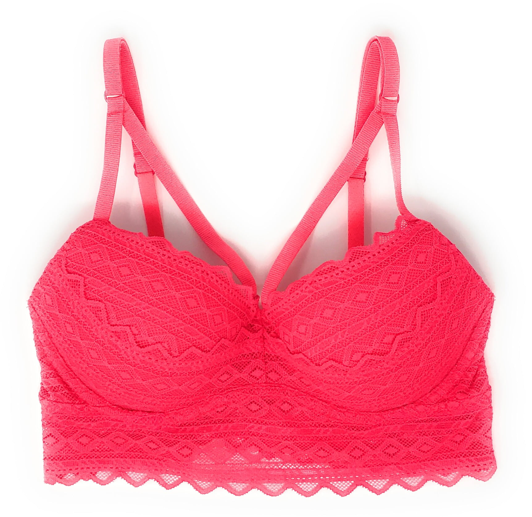 Victoria's Secret PINK Strappy Front Push Up Lace Bralette - Walmart.com