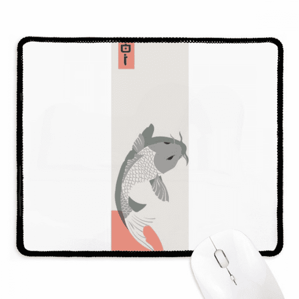 Japanese Traditional Fish Pattern Mousepad Stitched Edge Mat Rubber ...