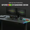 GTRACING Electric Adjustable Height Standing Gaming Desk with RGB Light ...
