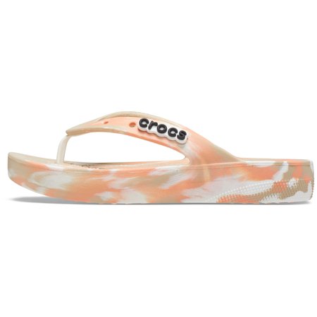 Crocs Women's Classic Flip Flops | Platform Shoes Wedge Sandal, Chai ...