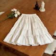 Floleo Girls Striped Tiered Skirt Kids Elastic Waist Midi Skirt Bow ...
