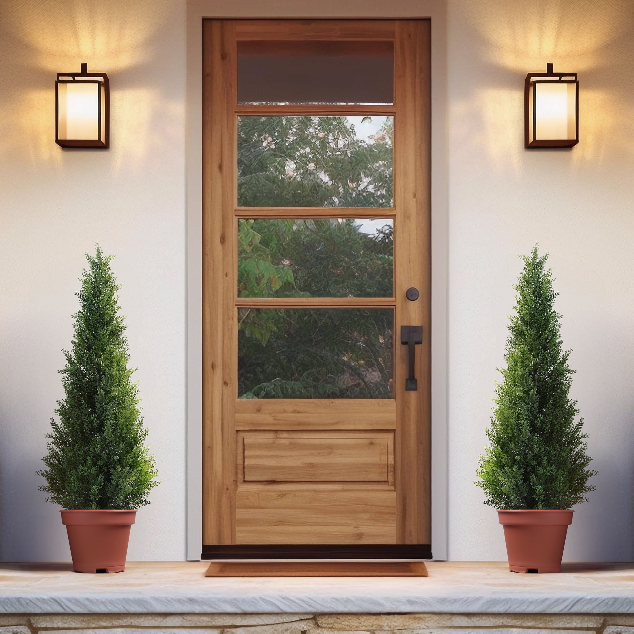 DR.Planzen Artificial Cedar Tree 4 FT Artificial Cedar Topiary Trees ...
