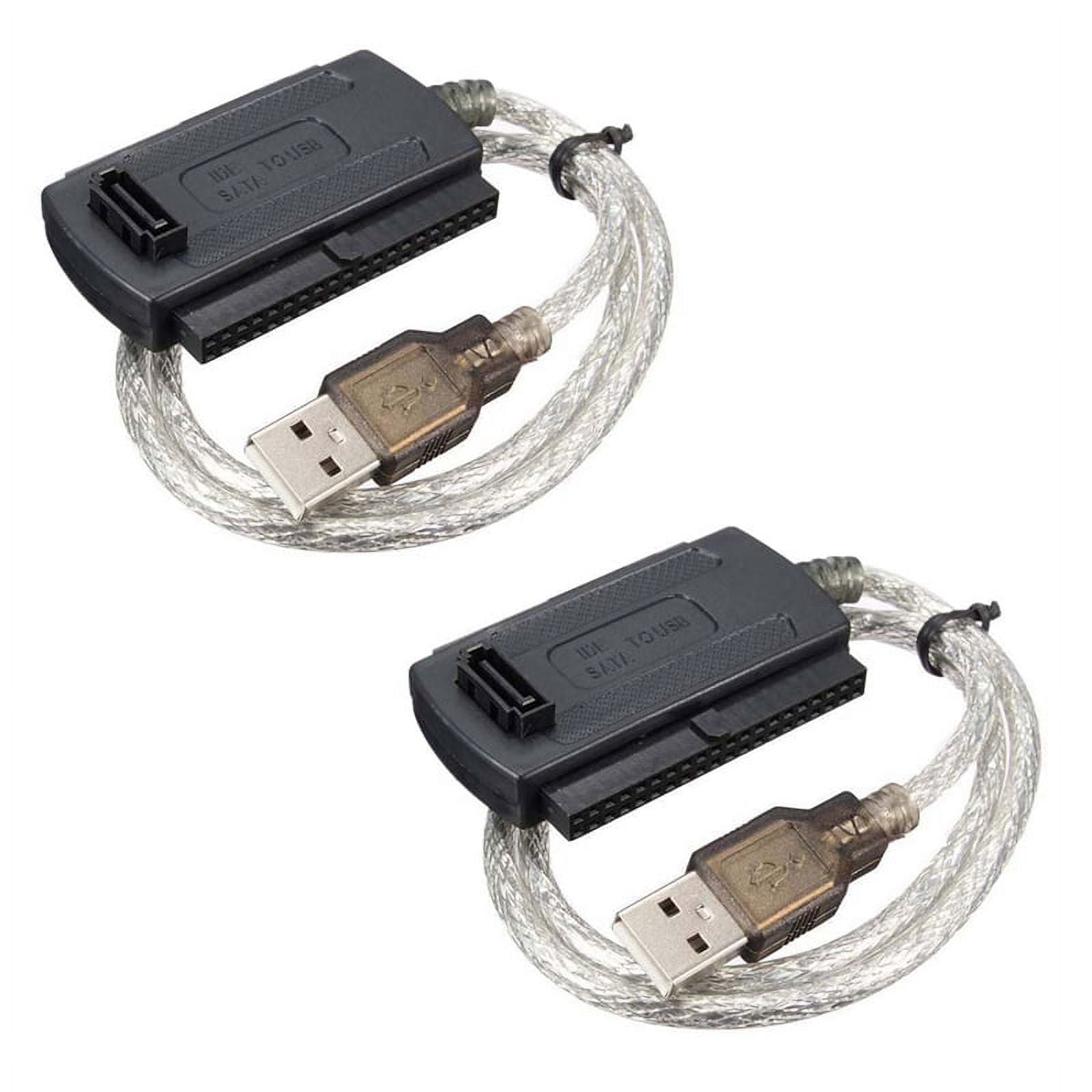 Cable adaptador convertidor 2X USB 2.0 macho a IDE SATA de 2,5 pulgadas ...