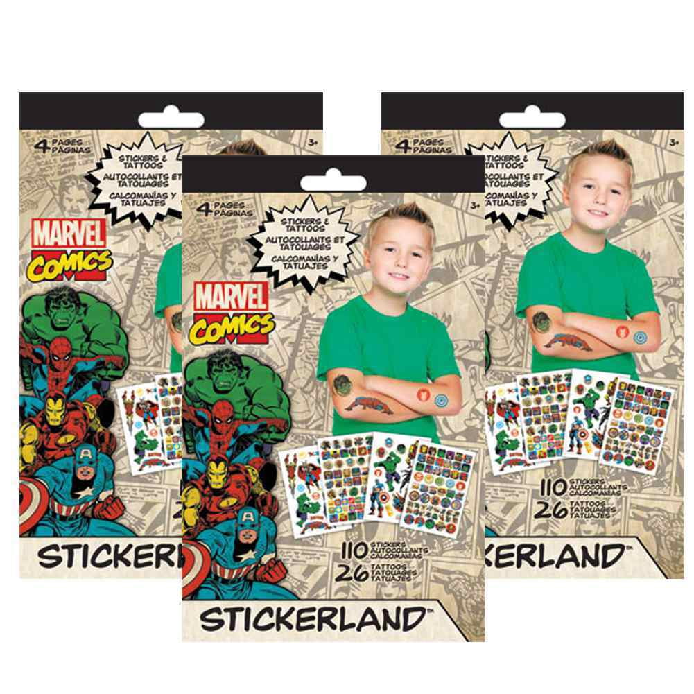 Marvel Comics Stickerland Sticker Set [3 Books] - Walmart.com - Walmart.com
