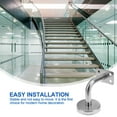 HERFIER 5Pcs Stainless Steel Hand Rail Brackets for Stairway and Curved ...