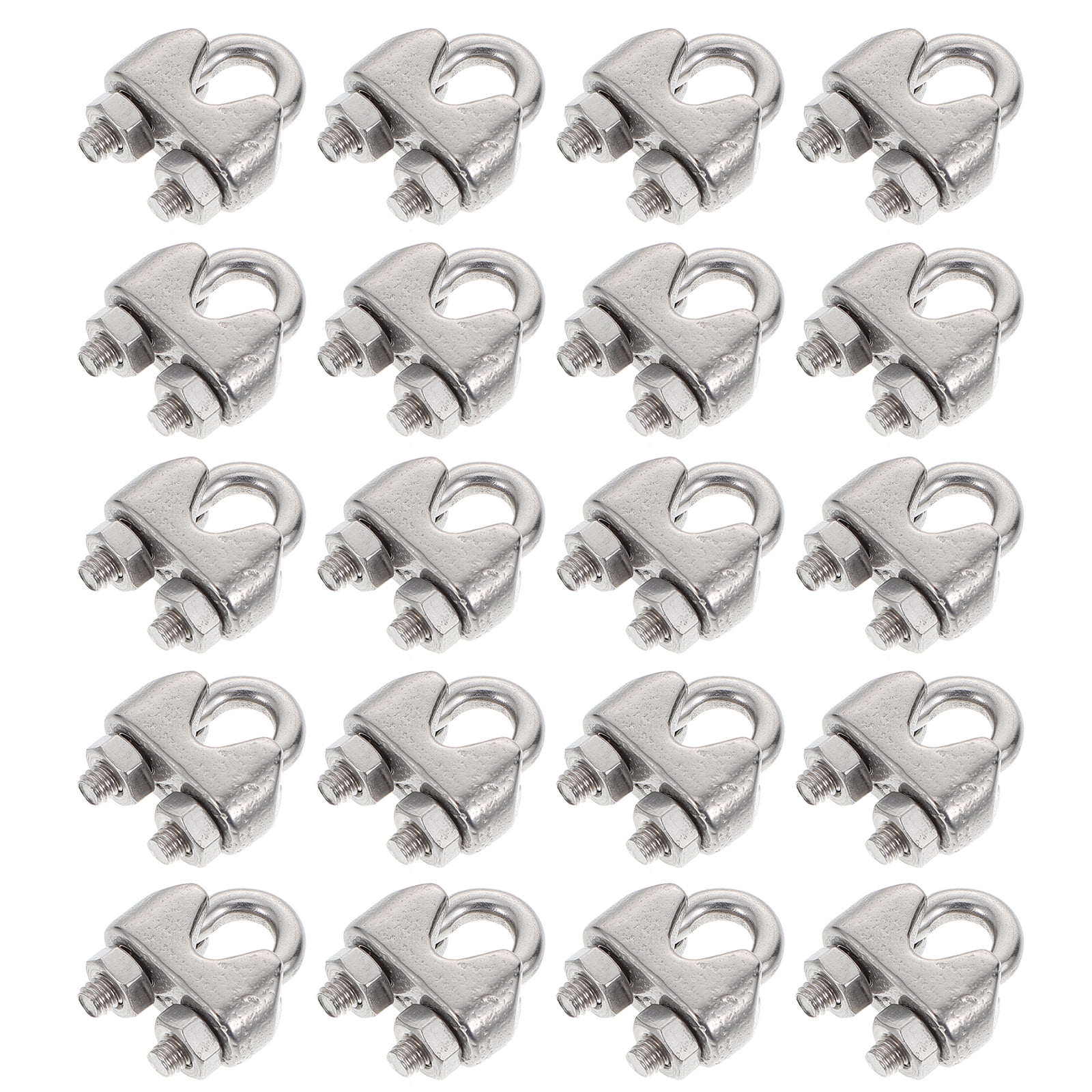 NUOLUX Wire Rope Cable Steel Saddle Stainless Clamp Fastener Clip Bolt ...