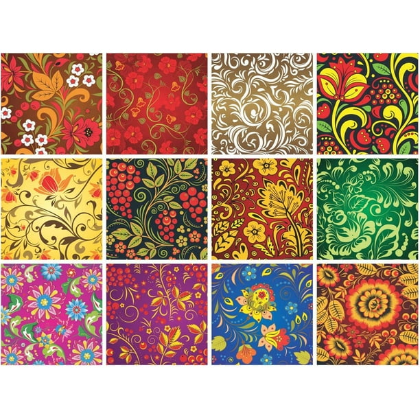 Mexican Talavera Decorative Floral Stickers - (Pack of 24) 6x6 Inch ...