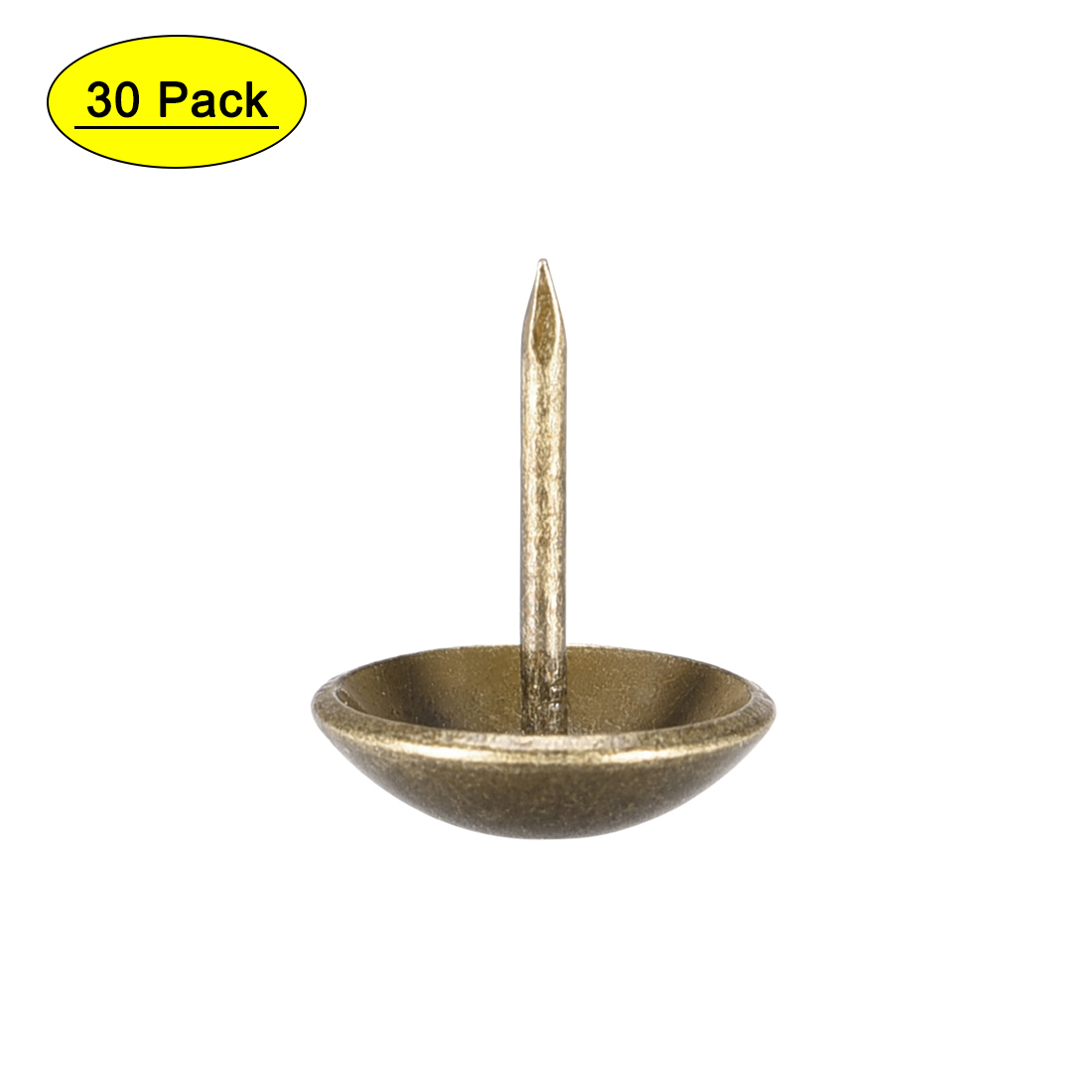 Uxcell 16mm Dia 20mm Height Bronze Tone Upholstery Nails Tacks 30 Pack ...