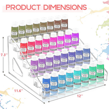 Craft Paint Storage Organizer 63 Holes Vertical Paint Rack Stand Wall ...