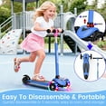 2-in-1 Kids Scooter for Ages 3-12, 3 Wheel Lean to Steer Scooter with ...