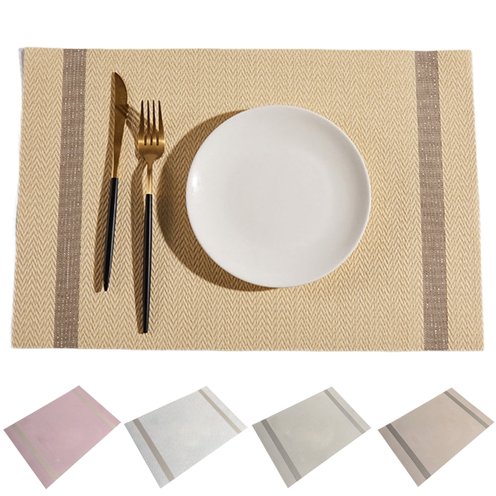 PVC Placemat Heat Resistant Non-Slip Kitchen Bowl Mat for Dining Table ...