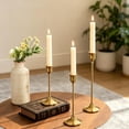 12 Pcs Gold Candlestick Holders Bulk, Vintage Metal Taper Candle Stands ...