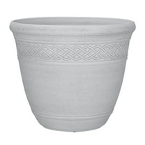 L&G Solutions 12 in. H X 16 in. D Polyresin Hamilton Planter Stone ...