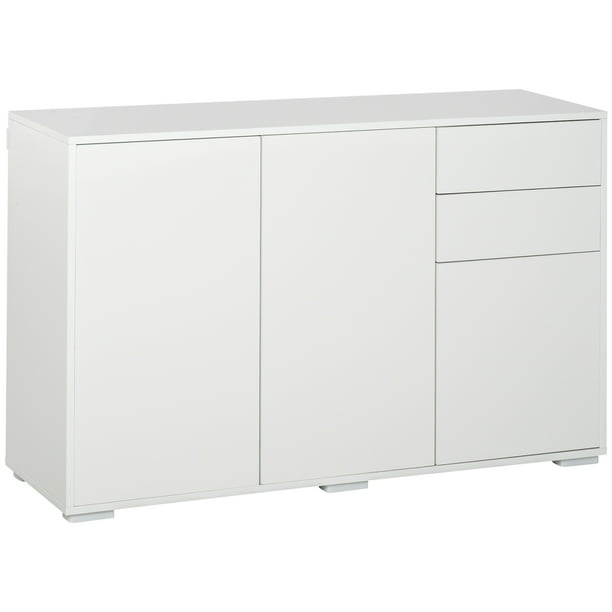 HOMCOM Kitchen Sideboard with Push-Open Drawers and Storage Cabinets ...