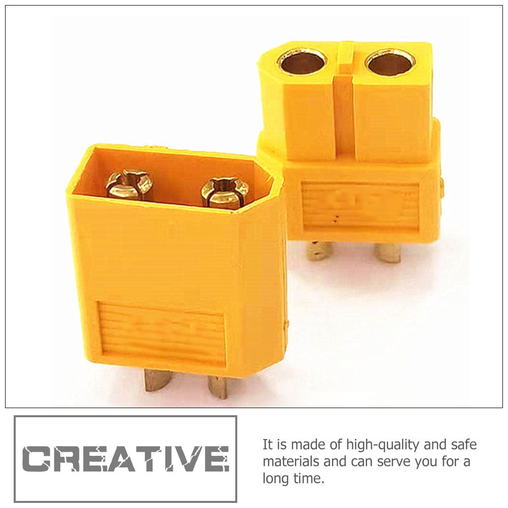 ORDDIART 10Pairs Yellow 60 Power Plug Connectors Reliable Male Female ...
