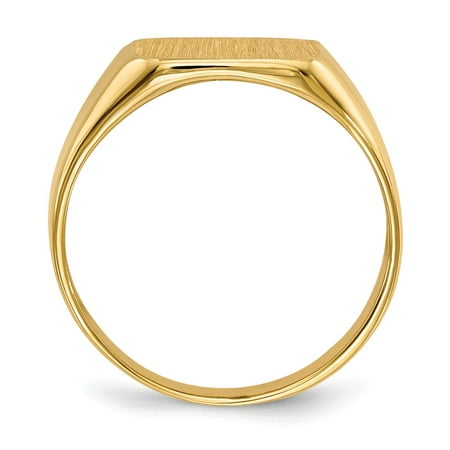 AA Jewels - Solid 14k Yellow Gold 13.0x12.5mm Open Back Men's ...