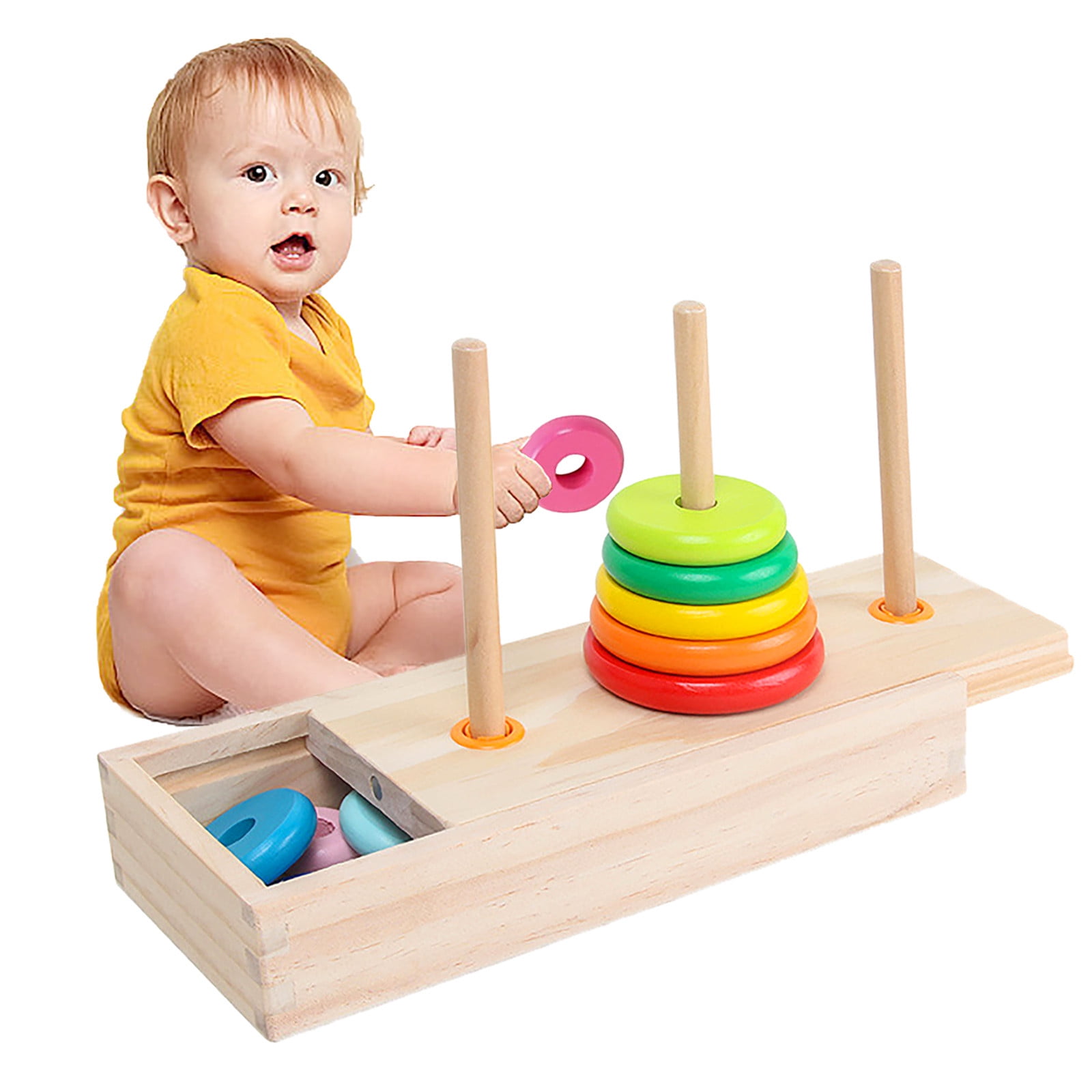 Click here for Liujinggg Wooden Tower Of Hanoi Brain Teaser Puzzl... prices