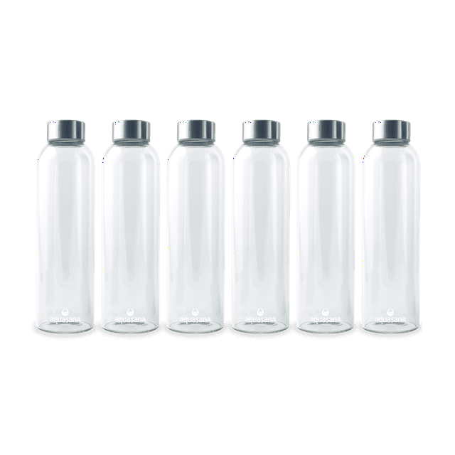 Aquasana 0.5 ltr Clear Glass and Stainless Steel Water Bottles with ...