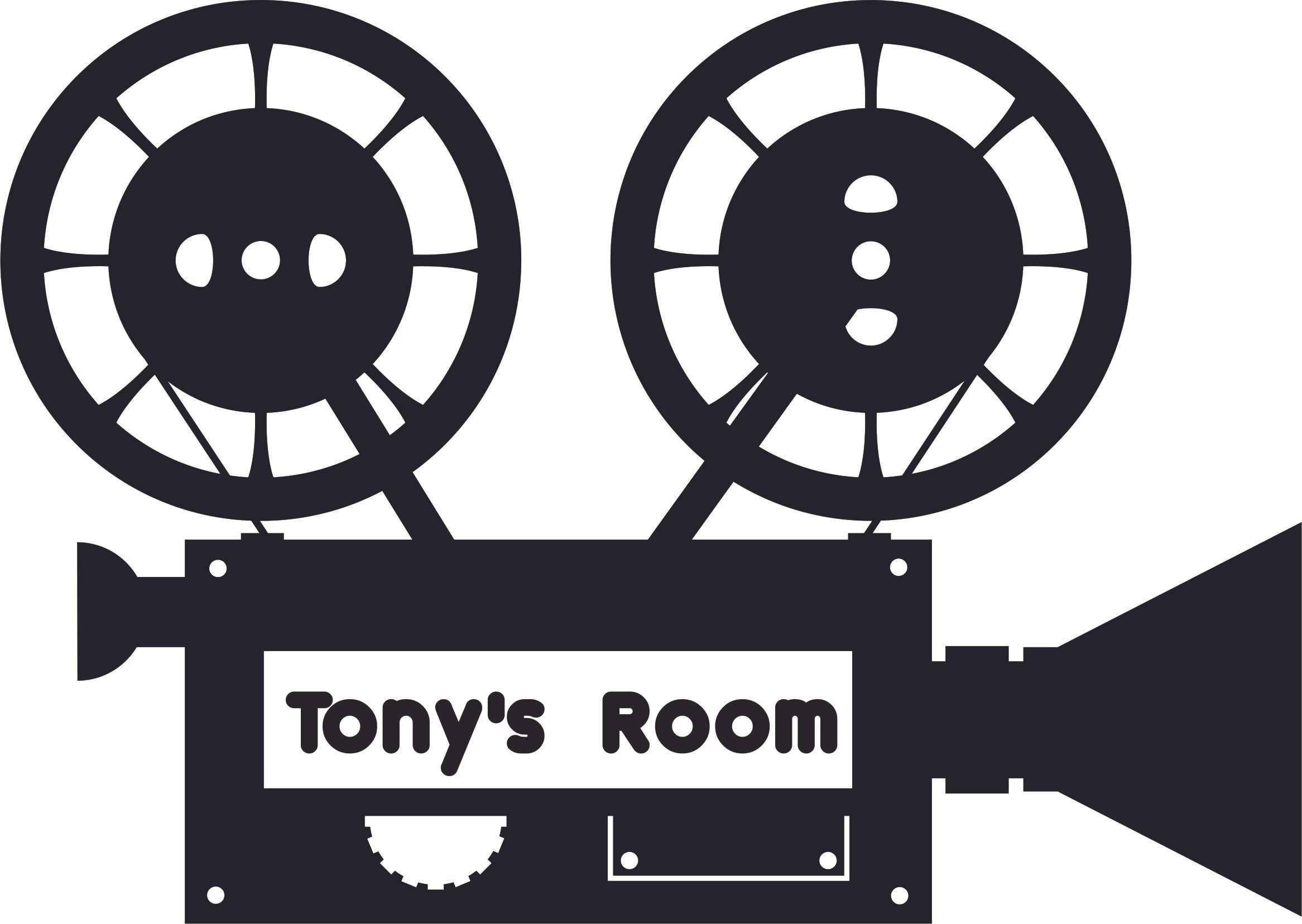 Film Camera Director Cameraman Customized Wall Decal - Custom Vinyl ...