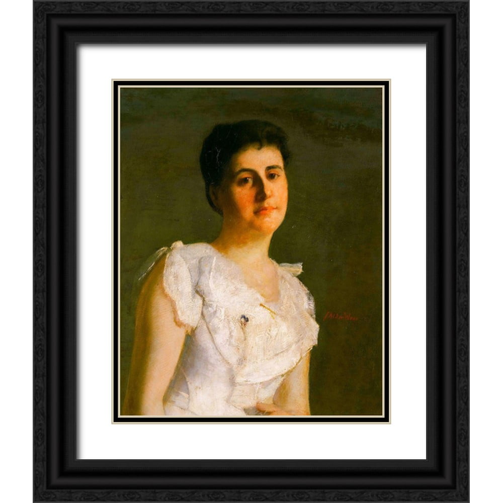 Weir, J Alden 15x18 Black Ornate Wood Framed with Double Matting Museum ...