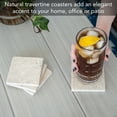 CounterArt Natural Travertine 4 Pack Absorbent Stone Coaster - Walmart.com
