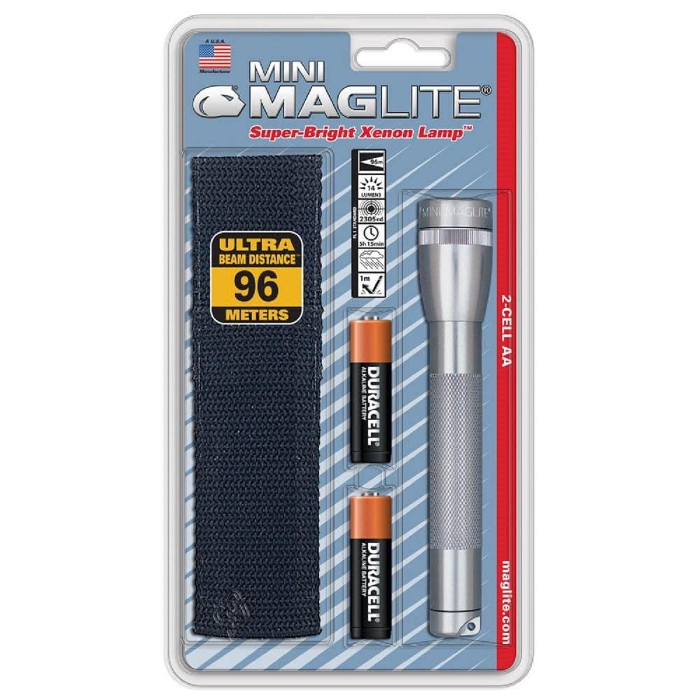 Linterna MagLite Mini incandescente de 2 celdas AA con funda | Bodega ...
